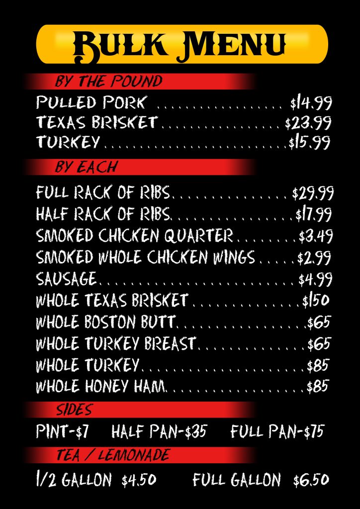 Monroe Menu - The Smoke Pit Online